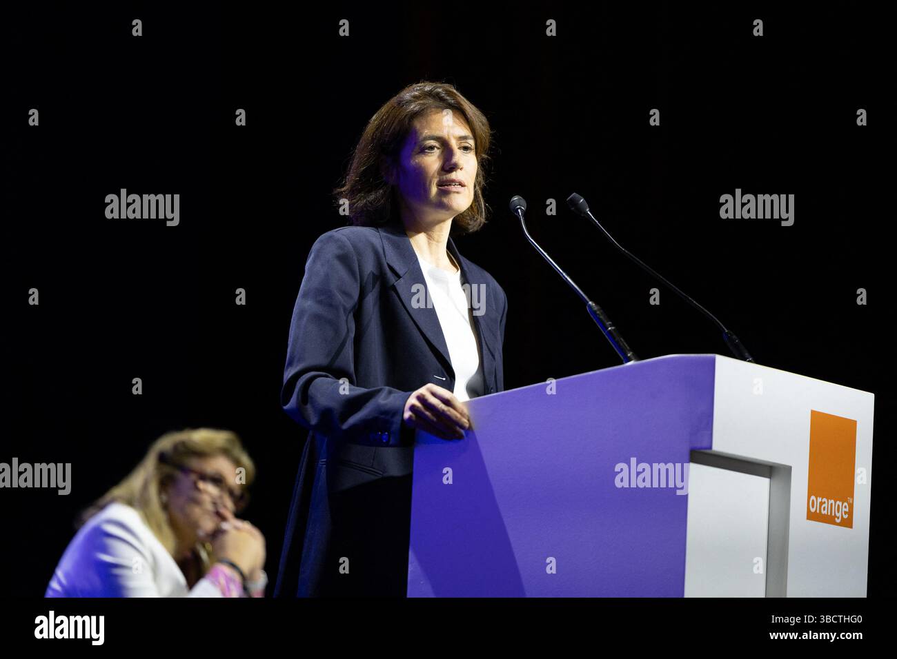 Paris, France. 21st May, 2025. Orange CEO Christel Heydemann during the ...