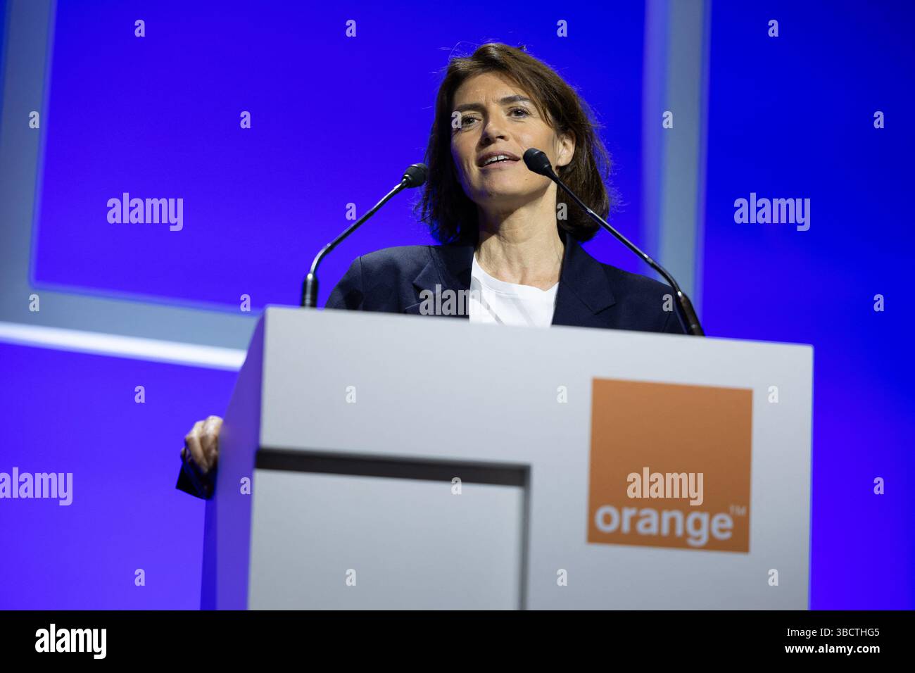 Paris, France. 21st May, 2025. Orange CEO Christel Heydemann during the ...