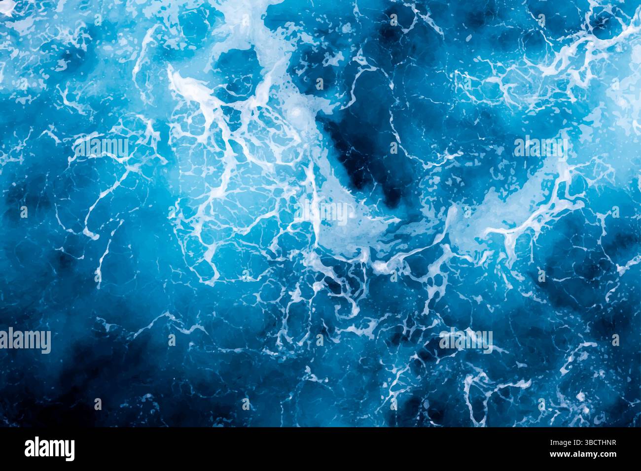 Sea water texture. Top view of enchanting water with foam. Can be used ...