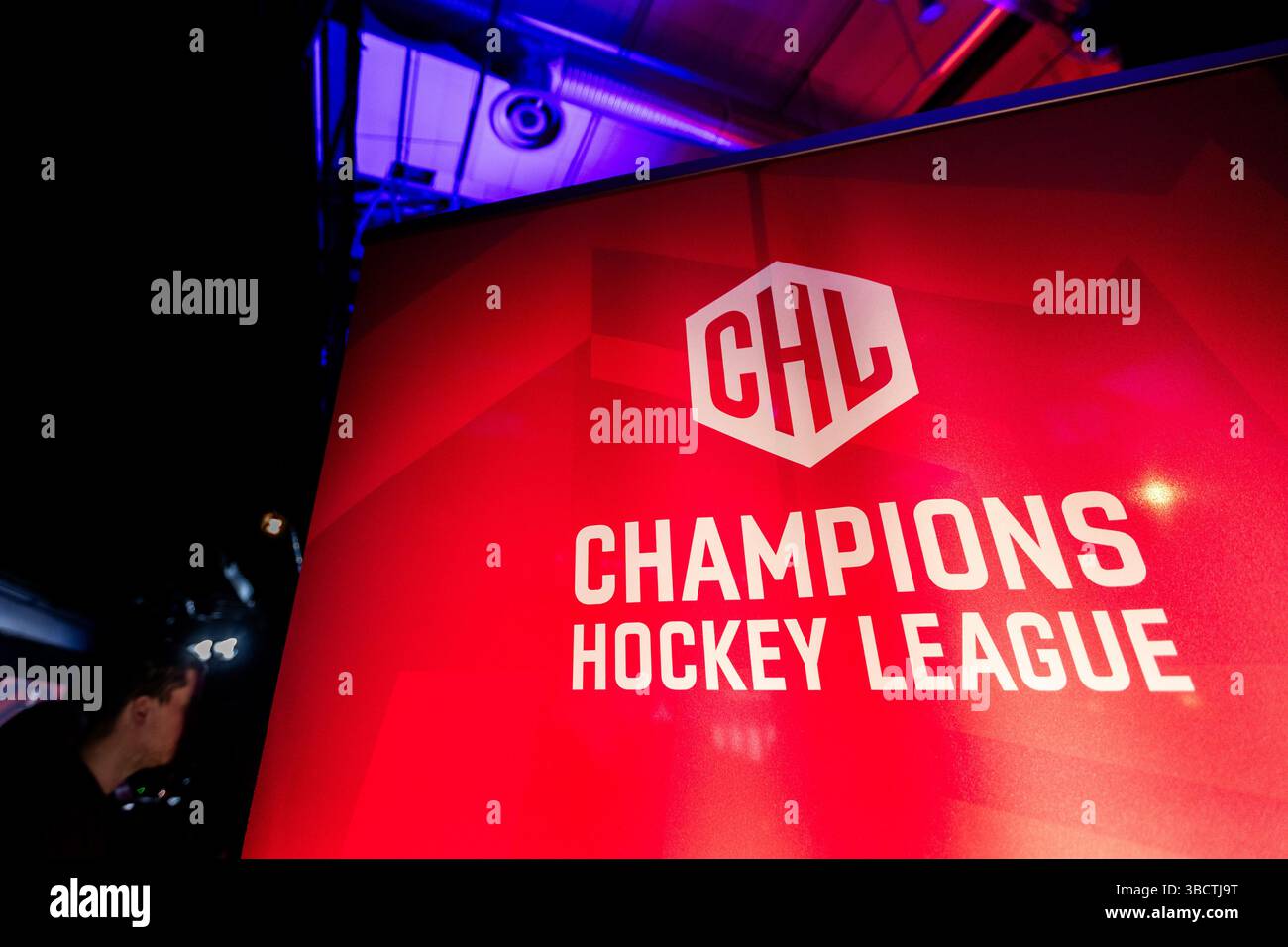 Stockholm, Sweden. 21st May, 2025. 250521 The CHL logo after the ...