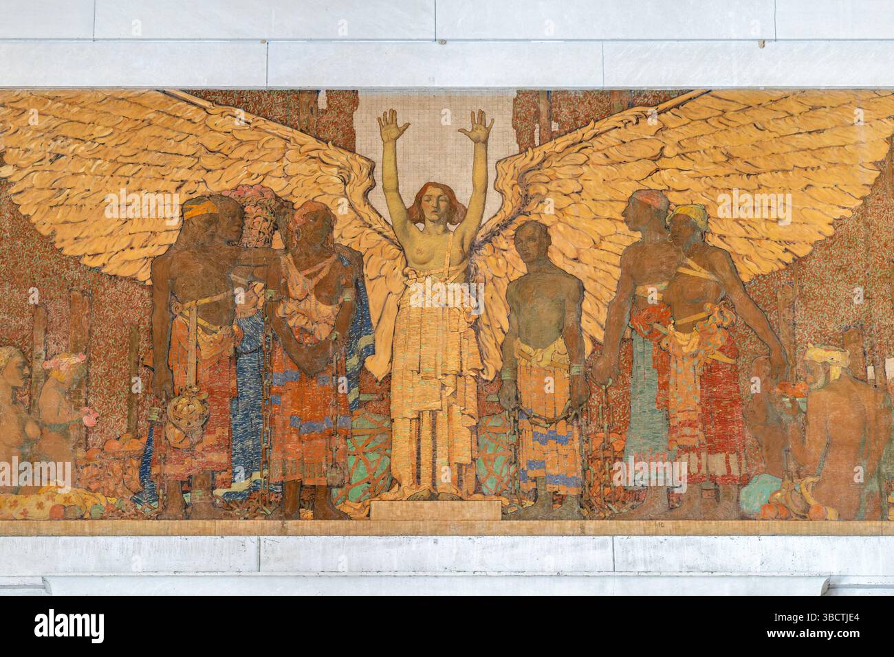 WASHINGTON DC, United States — The "Emancipation" mural by Jules Guerin ...