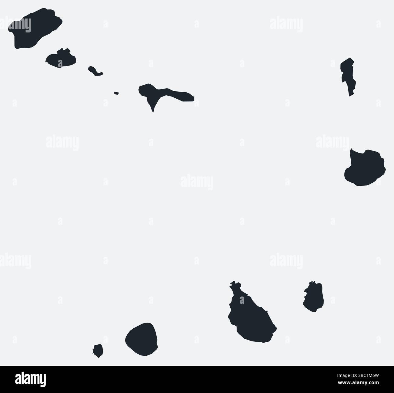 Cabo Verde map. Just a simple border map. Shape of the country. Flat ...