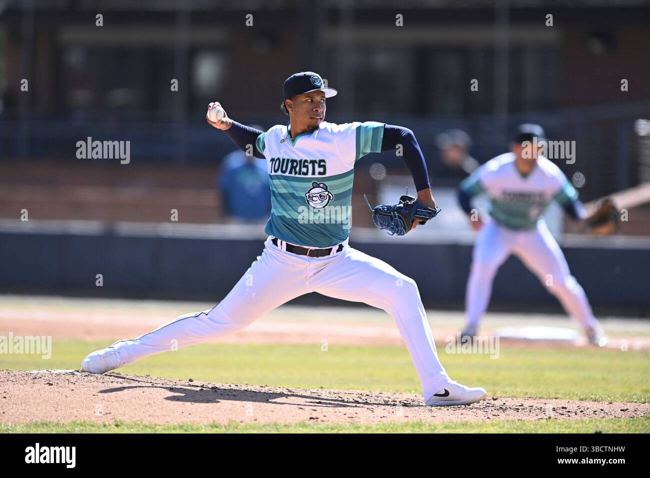Asheville Tourists pitcher Juan Bello (22) delivers a pitch during the ...