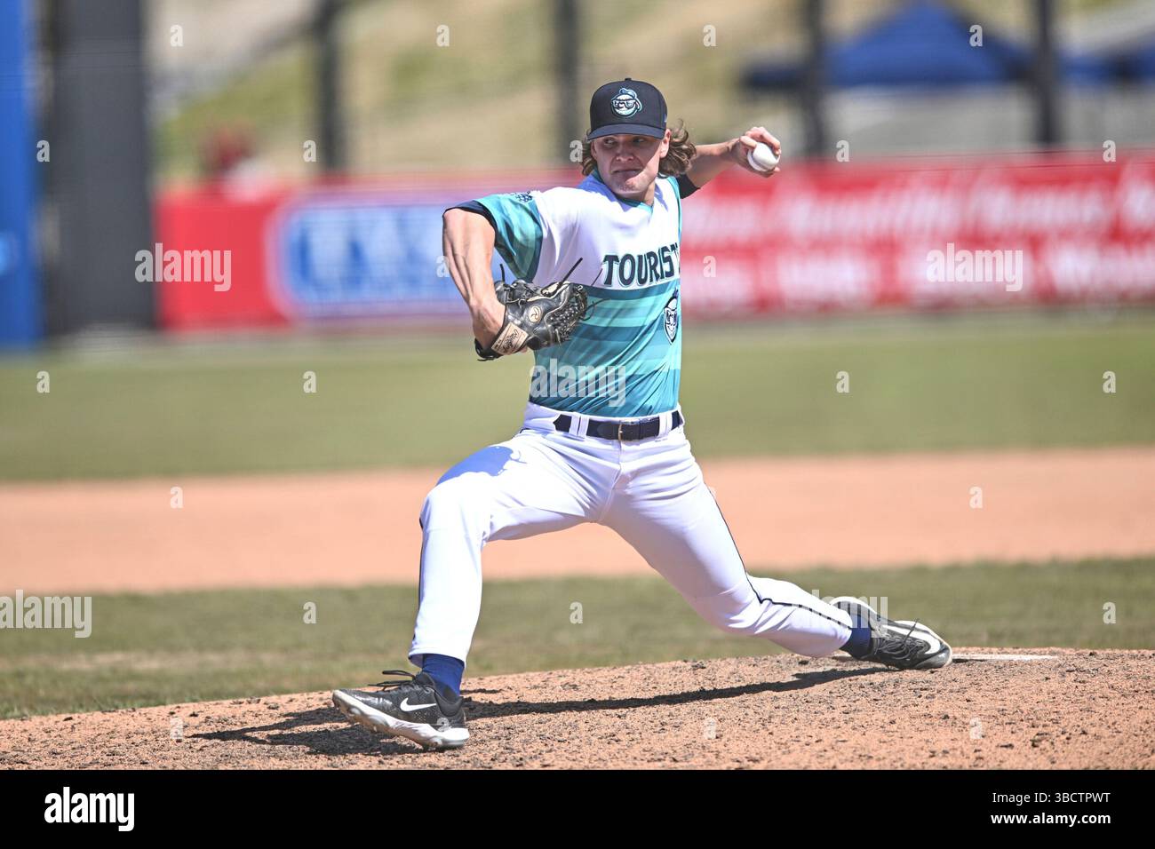 Asheville Tourists pitcher Colby Langford (32) delivers a pitch during ...