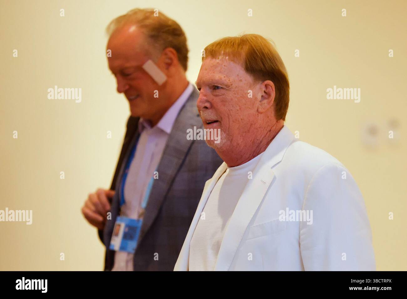 Las Vegas Raiders owner Mark Davis arrives at the NFL football owners ...