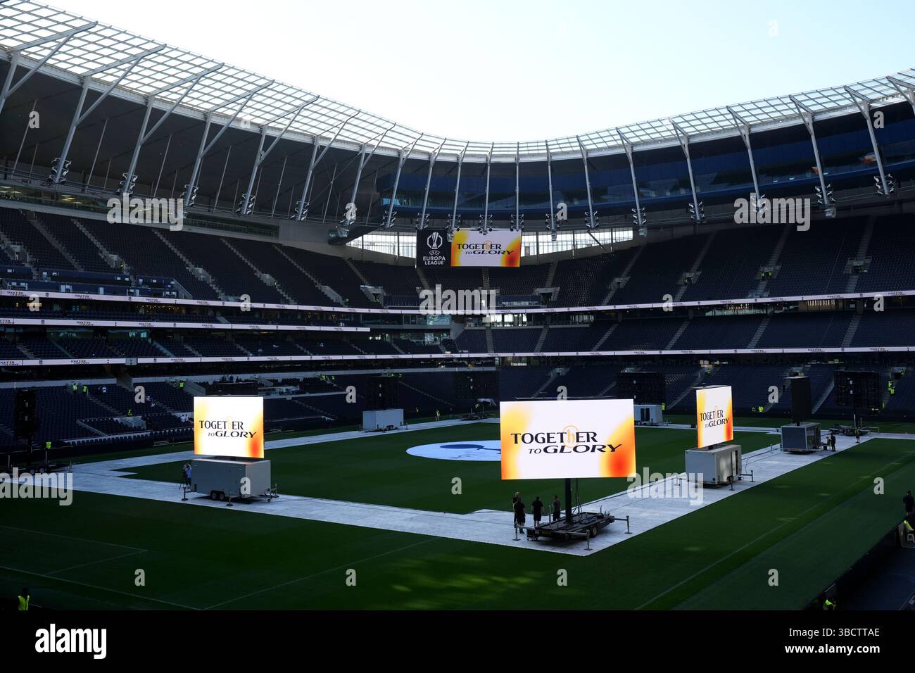 General view of the stadium before a screening of the UEFA Europa ...