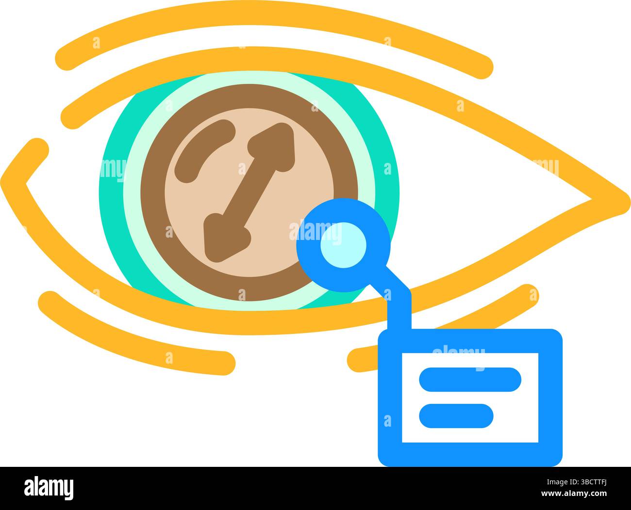 pupil dilation optometry vision eye color icon vector. pupil dilation ...