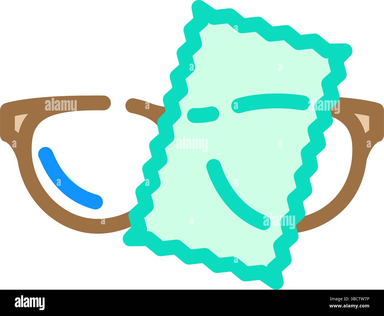 lens cleaning cloth optometry vision color icon vector illustration ...