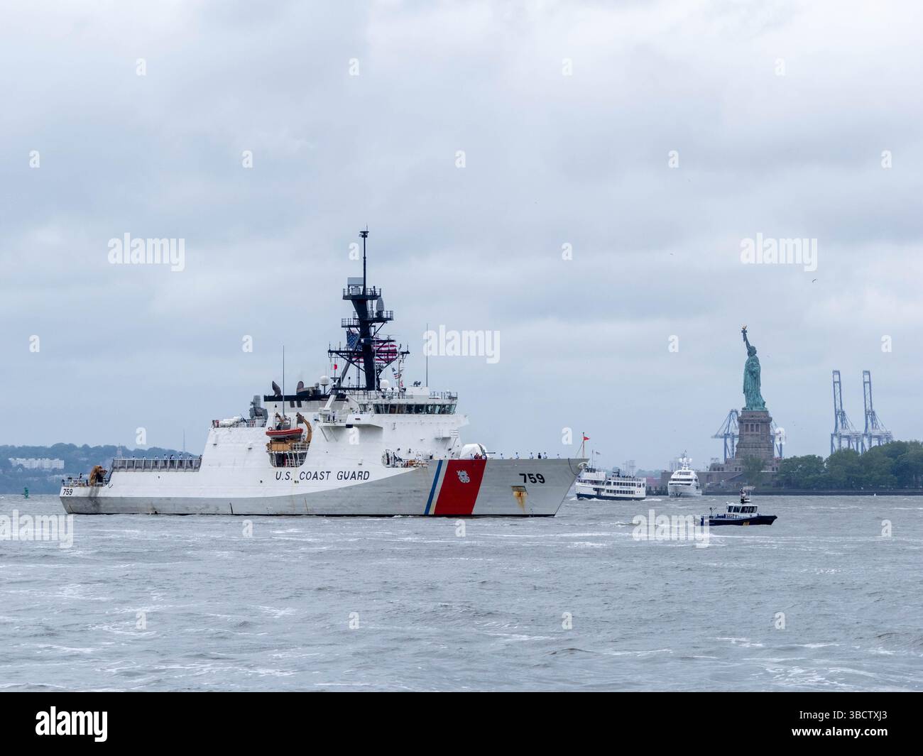 New York, New York, USA. 21st May, 2025. USCGC Calhoun (WMSL 759 ...