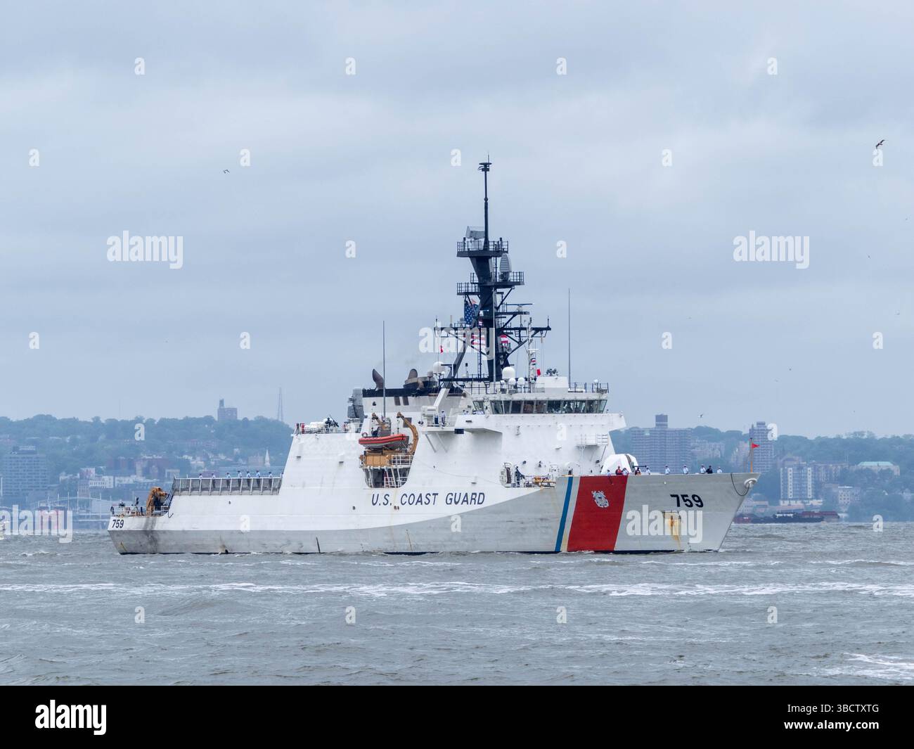 New York, New York, USA. 21st May, 2025. USCGC Calhoun (WMSL 759 ...