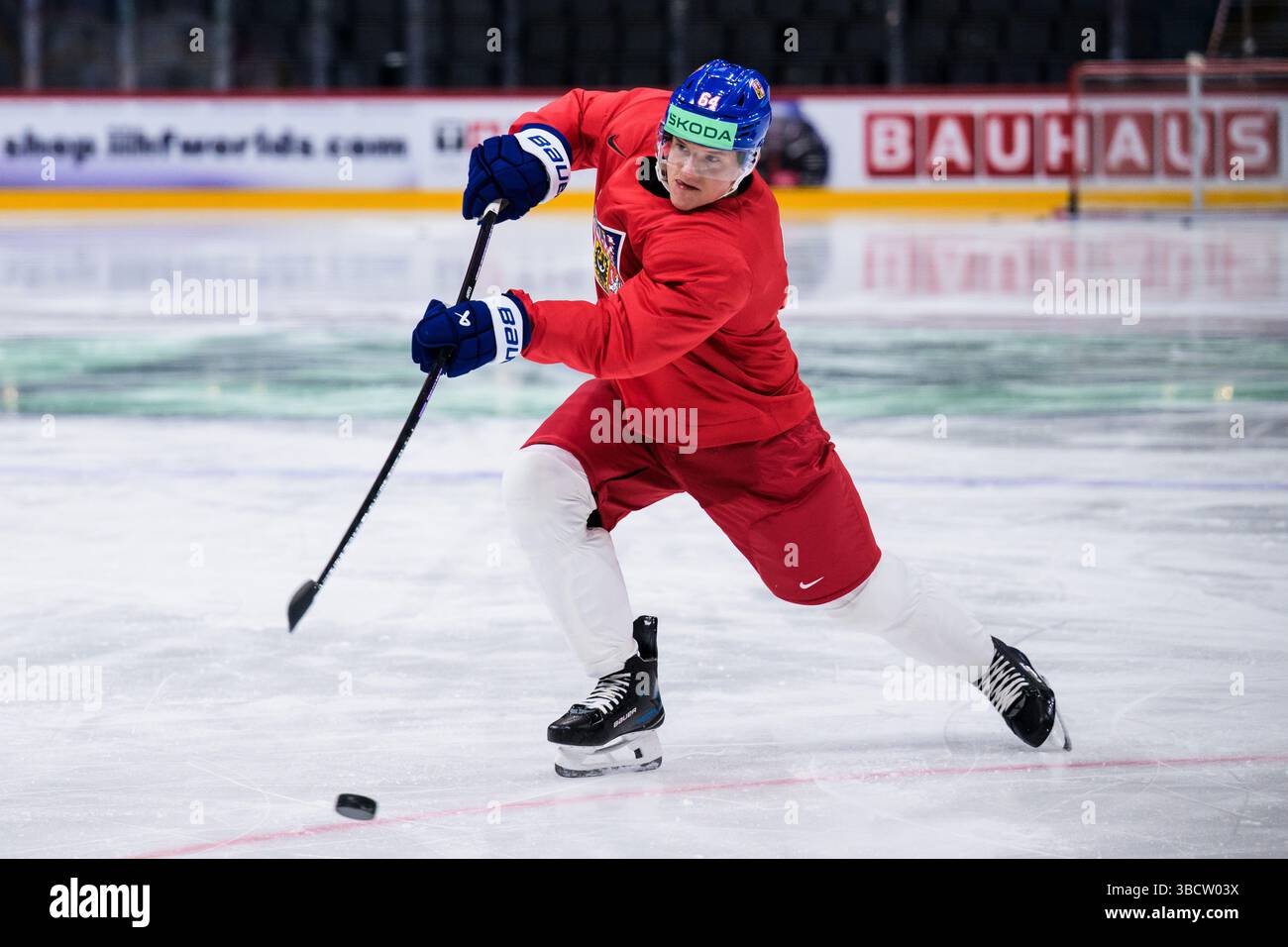 David Kampf of, Czech Republic. , . at a practice session during the ...
