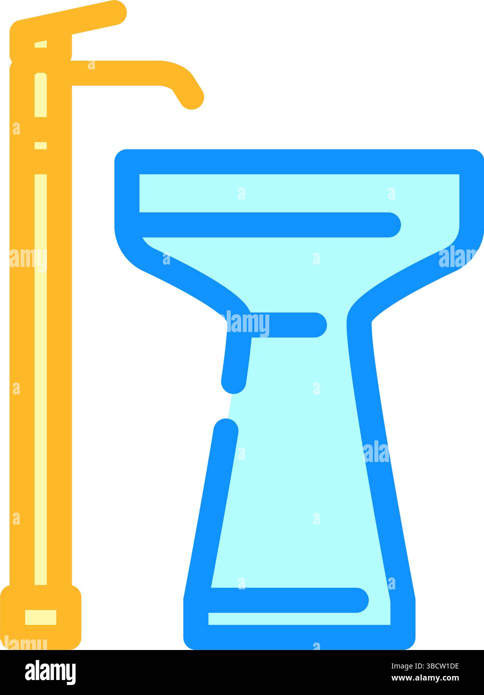 freestanding sink color icon vector illustration Stock Vector Image ...