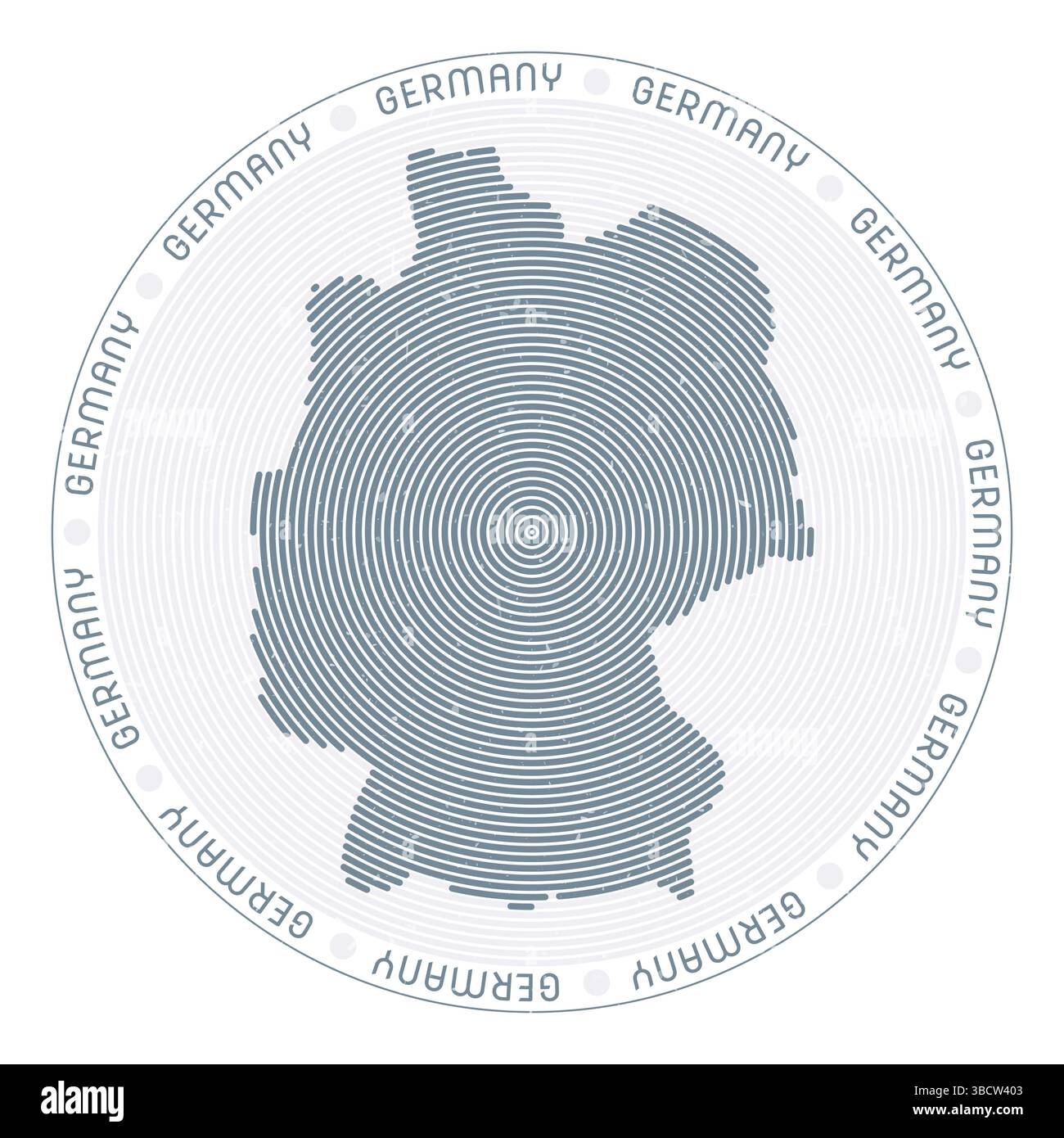 Germany shape radial arcs. Country round icon. Germany logo design ...