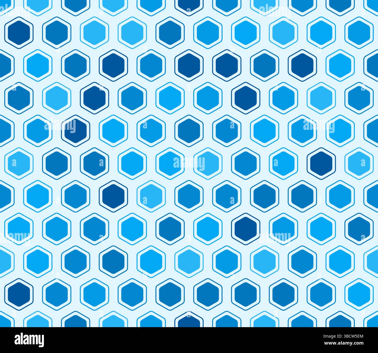 Pattern of geometric shapes. Rounded hexagons mosaic cells with padding ...