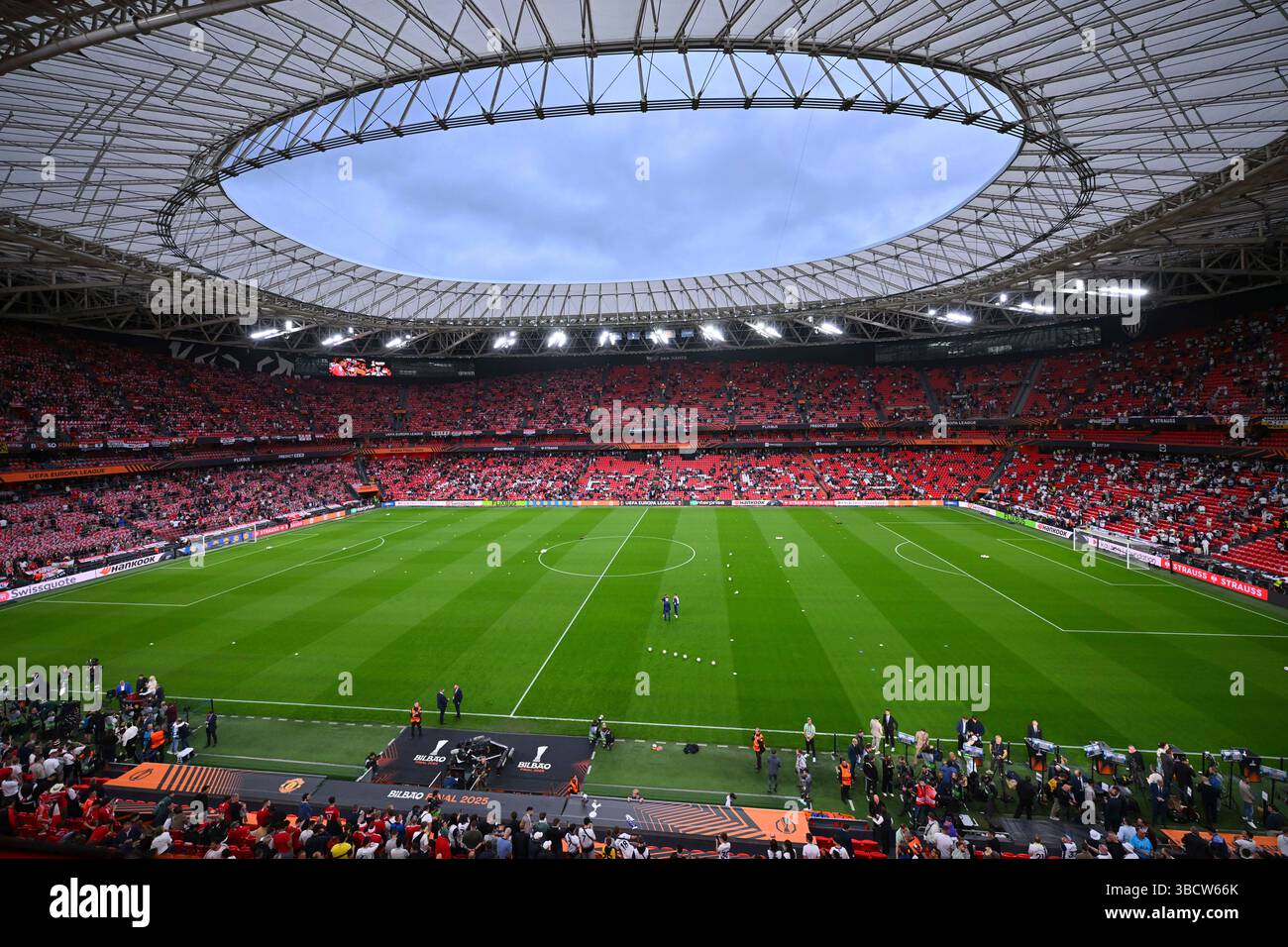 A general view of the San Mamés Stadium ahead of the Europa League ...
