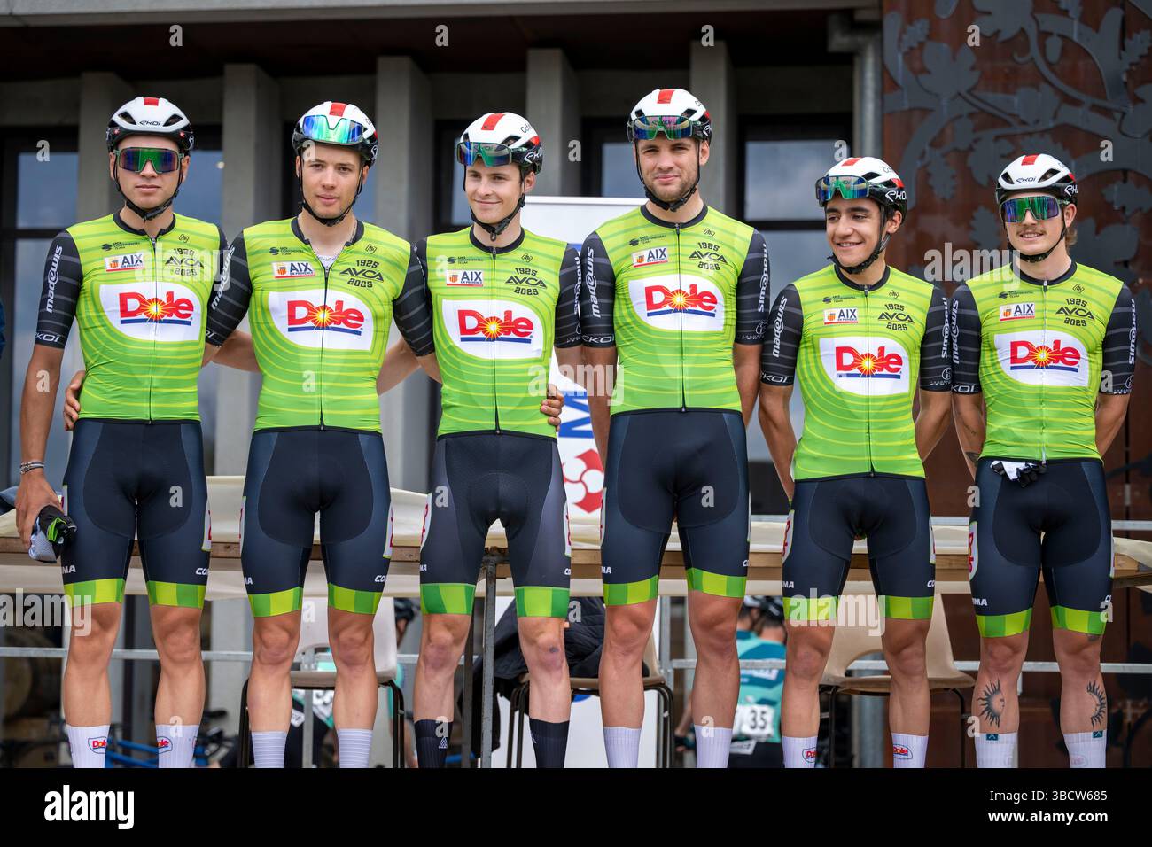 AVC Aix Provence Dole during the Ronde de l'Isard 2025, U23 cycling ...