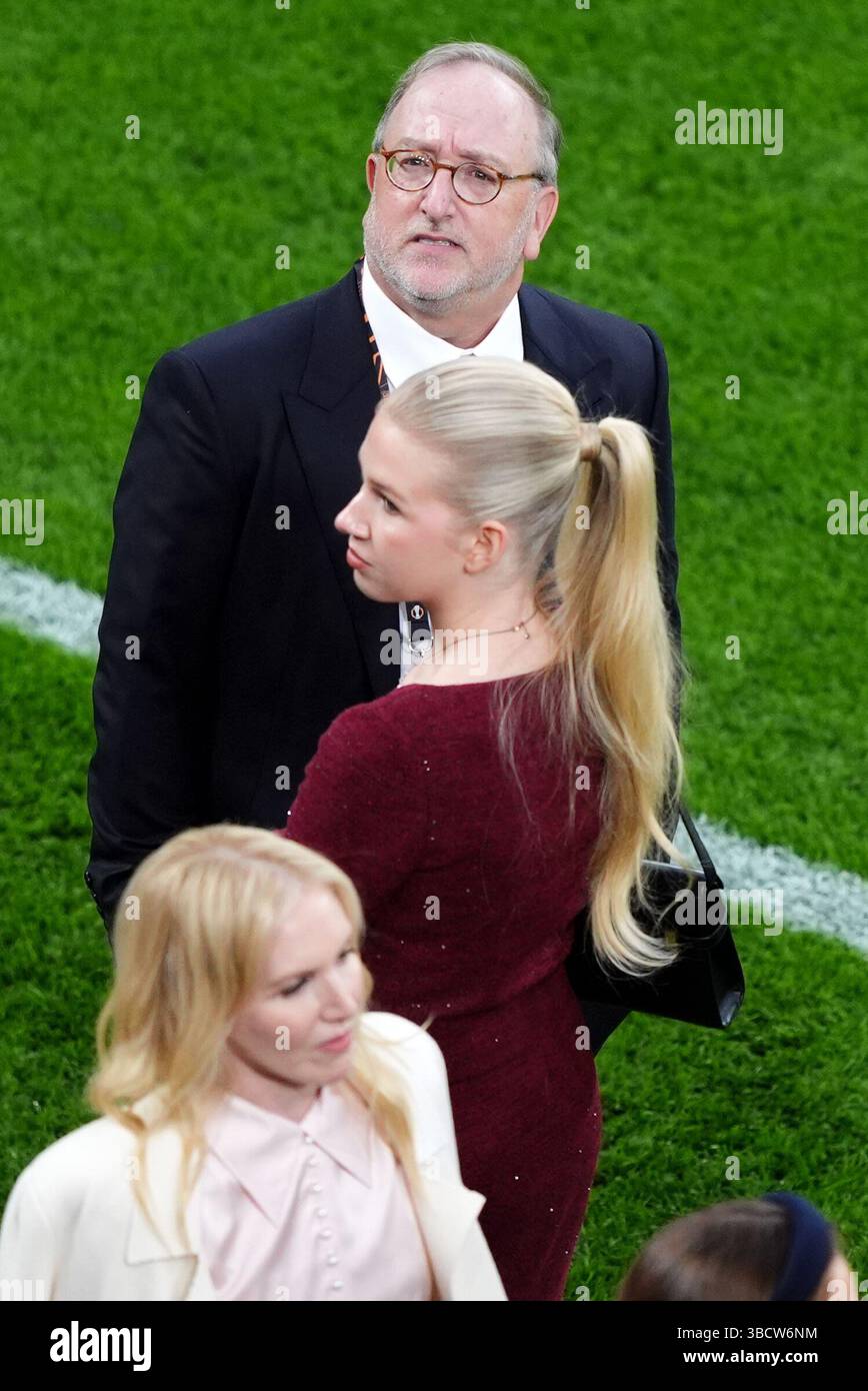 Edward Glazer ahead of the UEFA Europa League final at the Estadio de ...