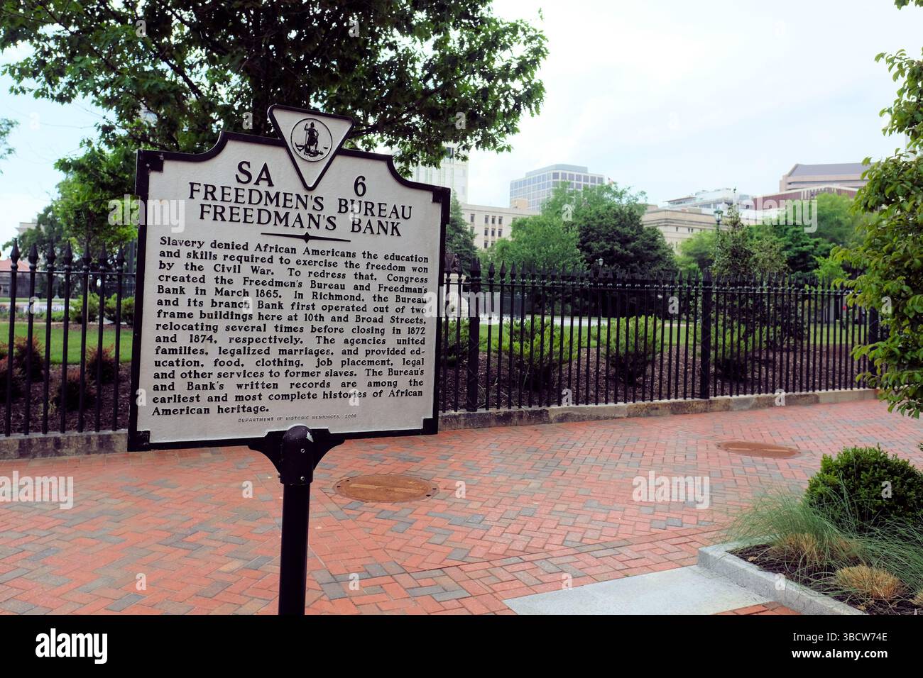 Freedmen’s Bureau and Freedman’s Bank historical marker; Richmond ...