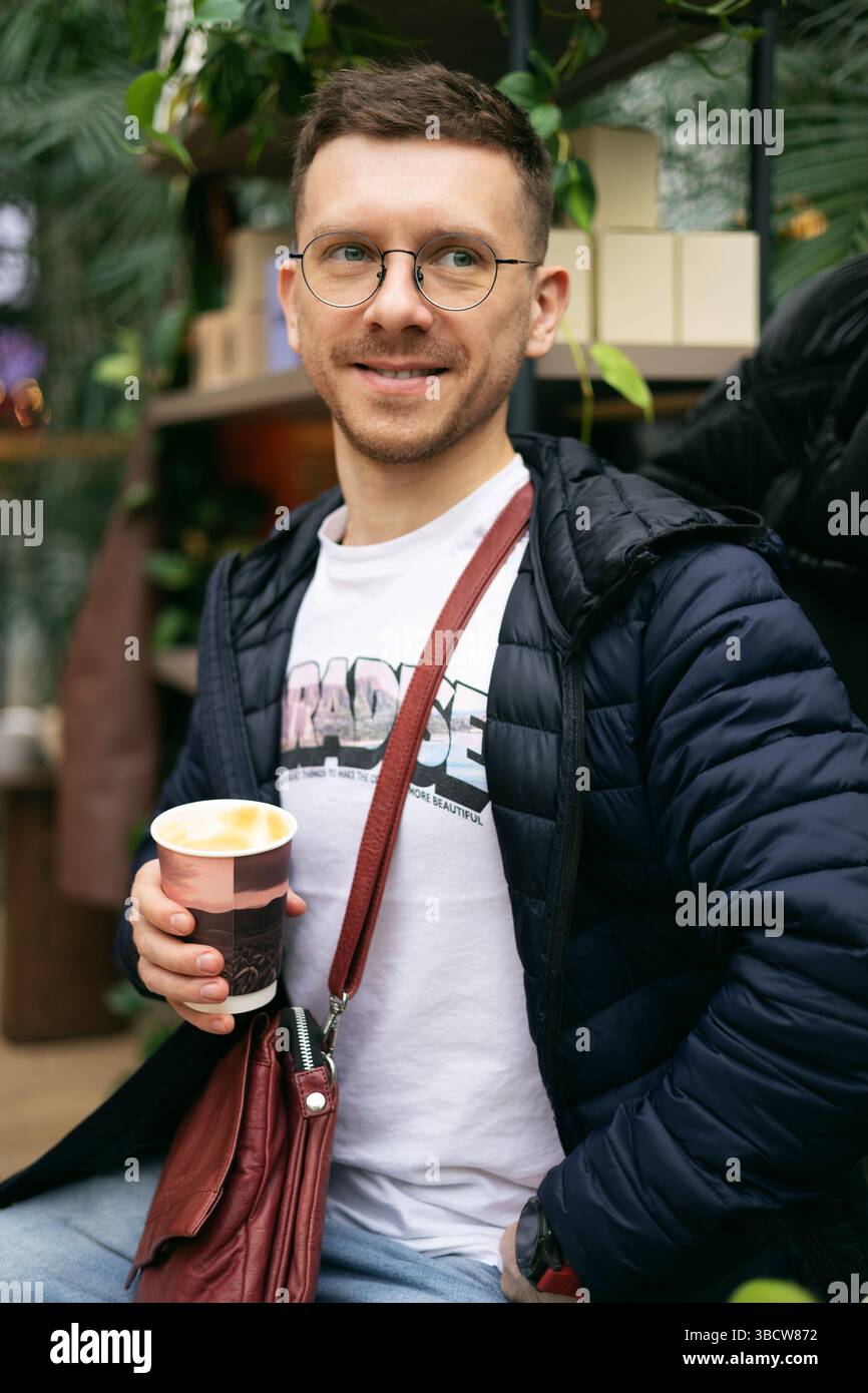 Guy drinks coffee tea hi-res stock photography and images - Alamy