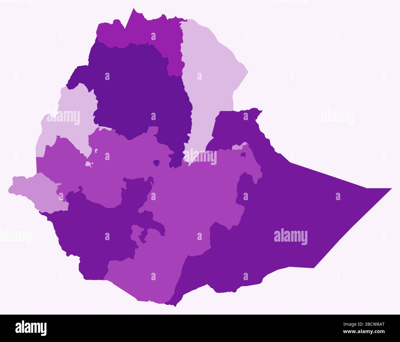 Ethiopia outline silhouette map illustration hi-res stock photography ...
