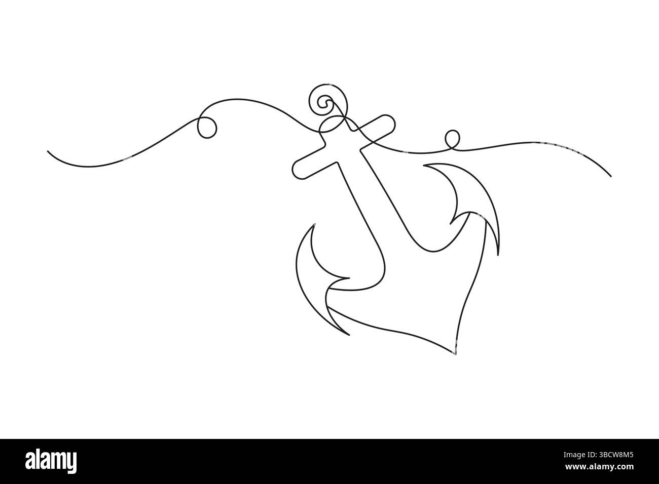 Single line outline silhouette continuous Stock Vector Images - Alamy