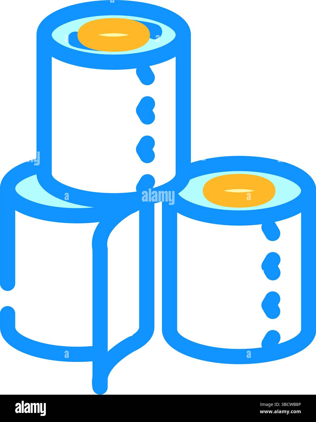 stack toilet paper color icon vector illustration Stock Vector Image ...