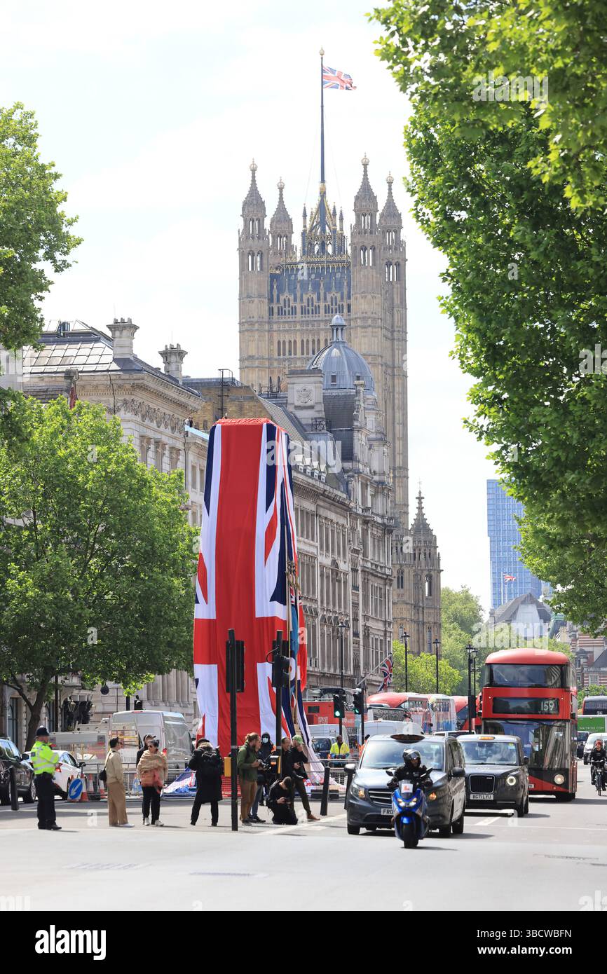 Whitehall on VE 80th anniversary, May 2025, London, UK Stock Photo - Alamy