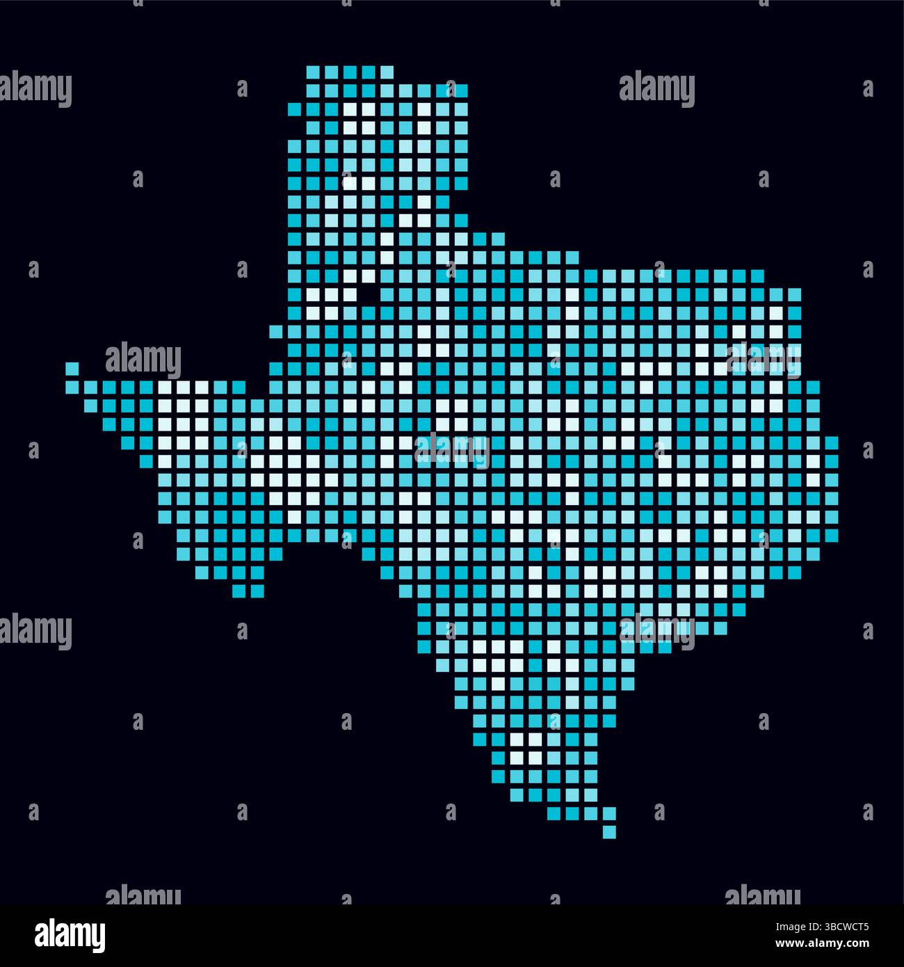 Texas dotted map. Digital style map of the state on a dark background ...