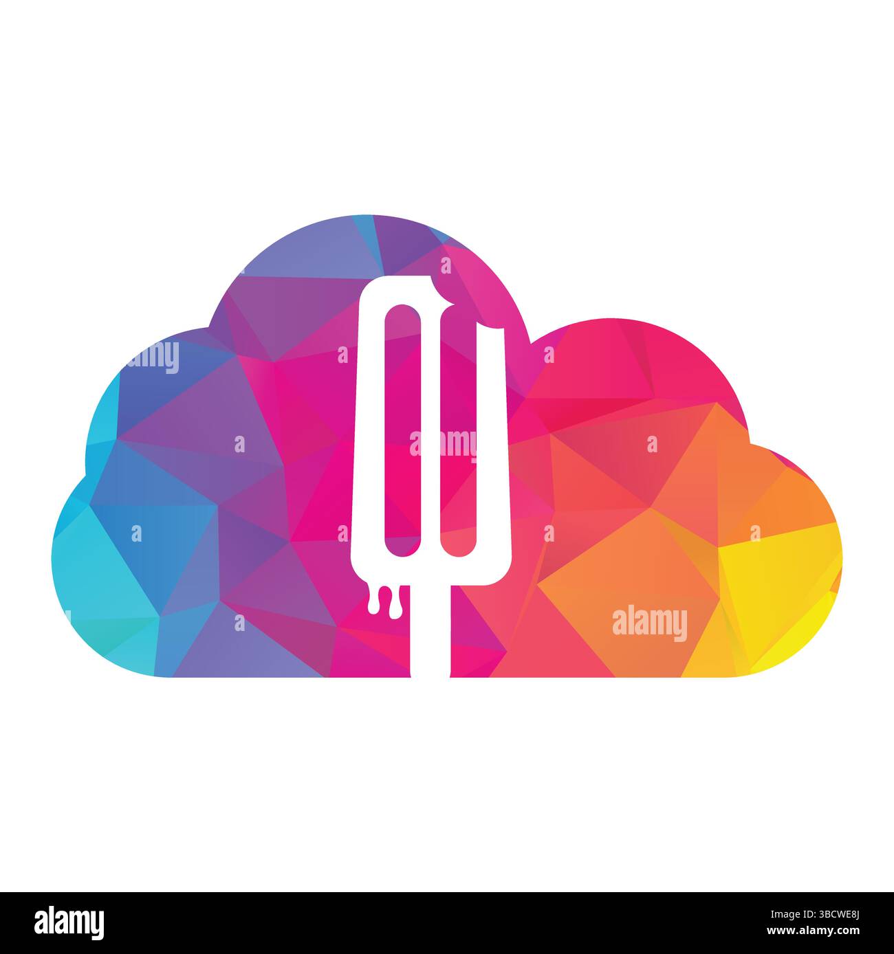 Ice cream stick logo template. Ice Cream Stick Vector Icon Illustration ...