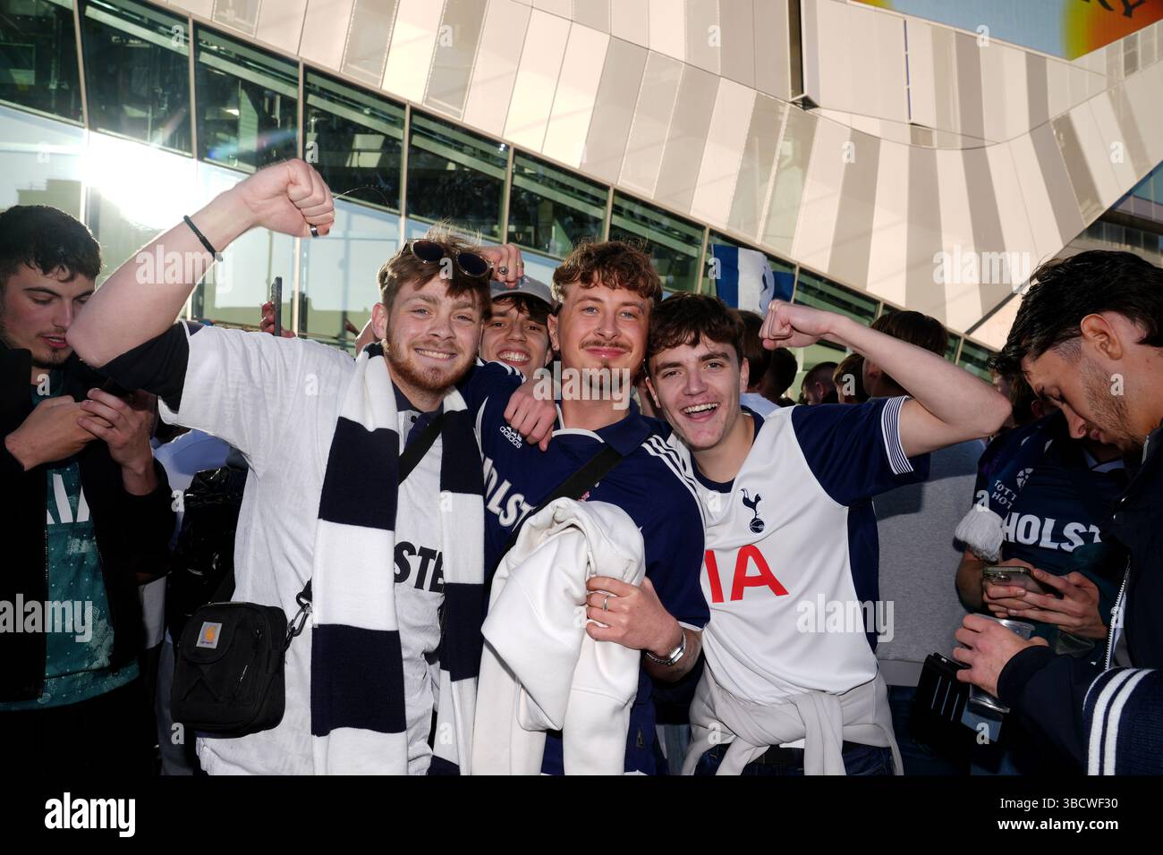 Tottenham Hotspur fans ahead of a screening of the UEFA Europa League ...