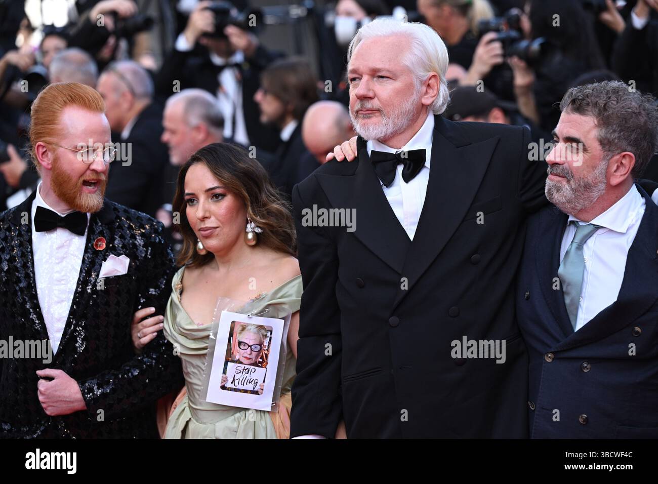 Cannes, France. May 21st, 2025. Stella Assange, Julian Assange and ...