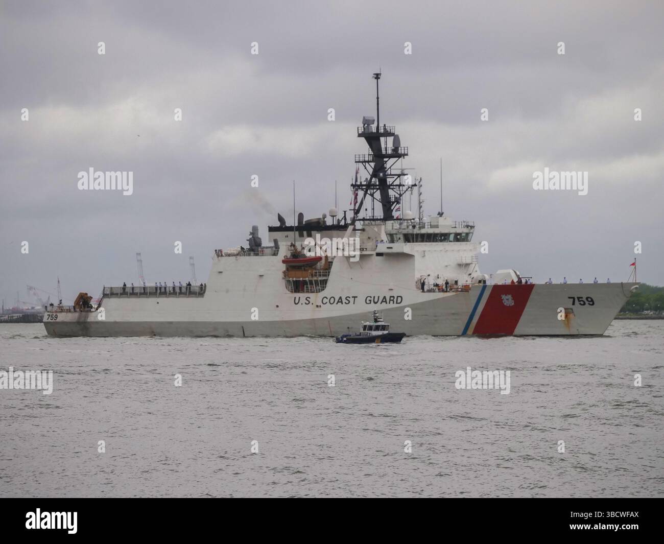 New York, New York, USA. 21st May, 2025. USCG Cutter Calhoun part of ...