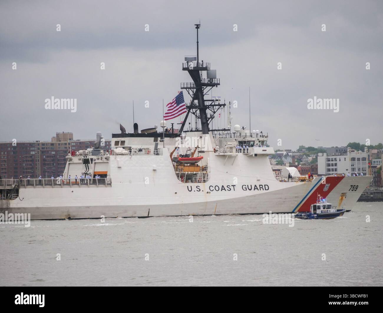 New York, New York, USA. 21st May, 2025. USCG Cutter Calhoun part of ...