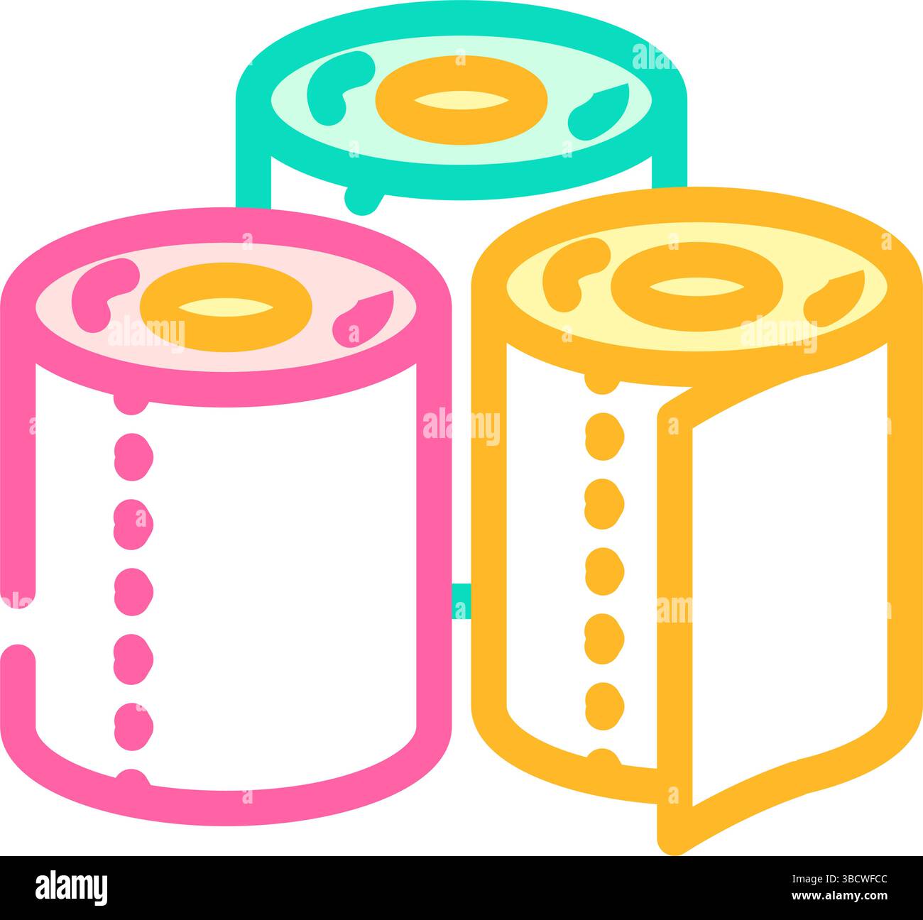 colored toilet paper color icon vector illustration Stock Vector Image ...