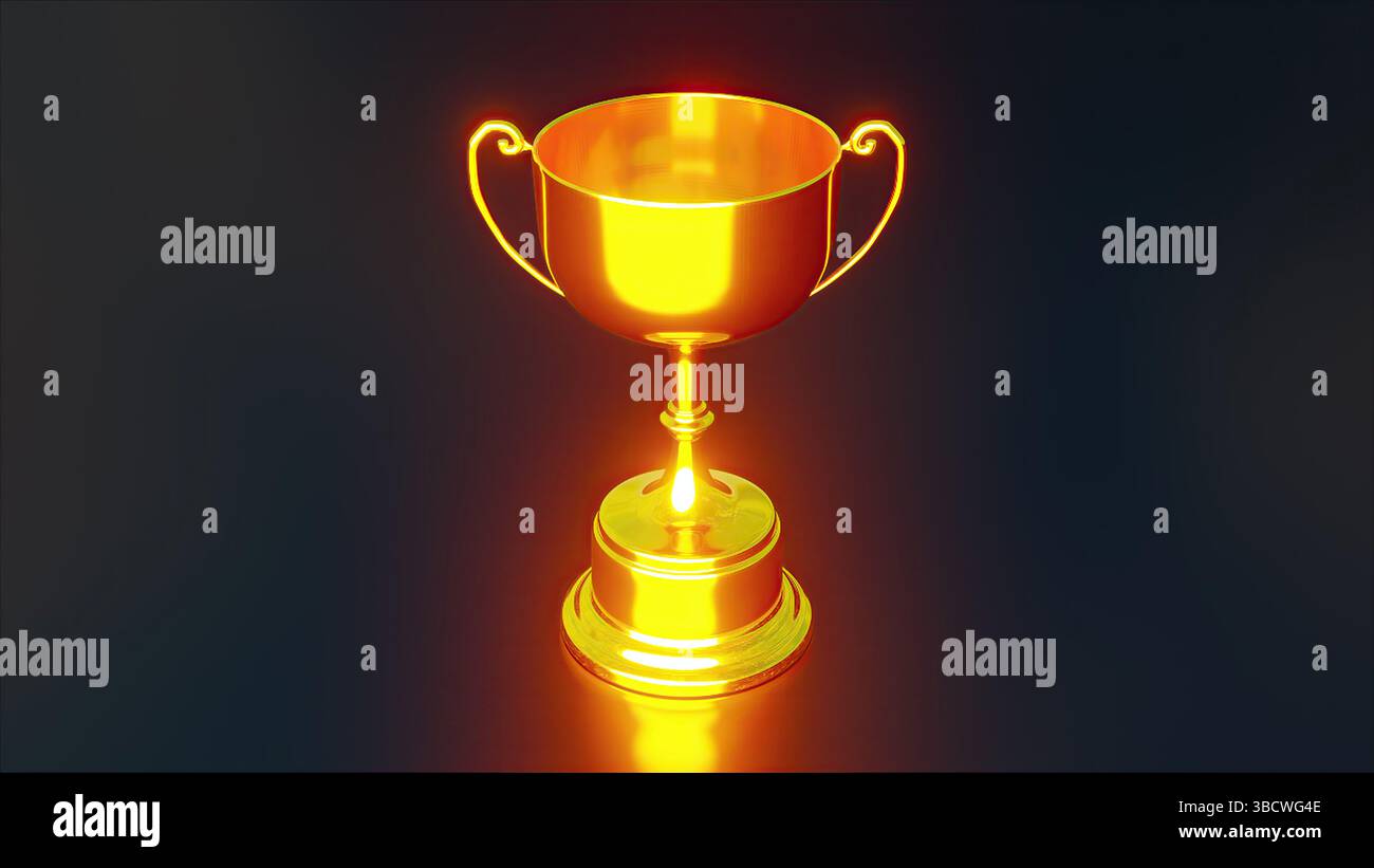 3d animation footage champion cup hi-res stock photography and images ...