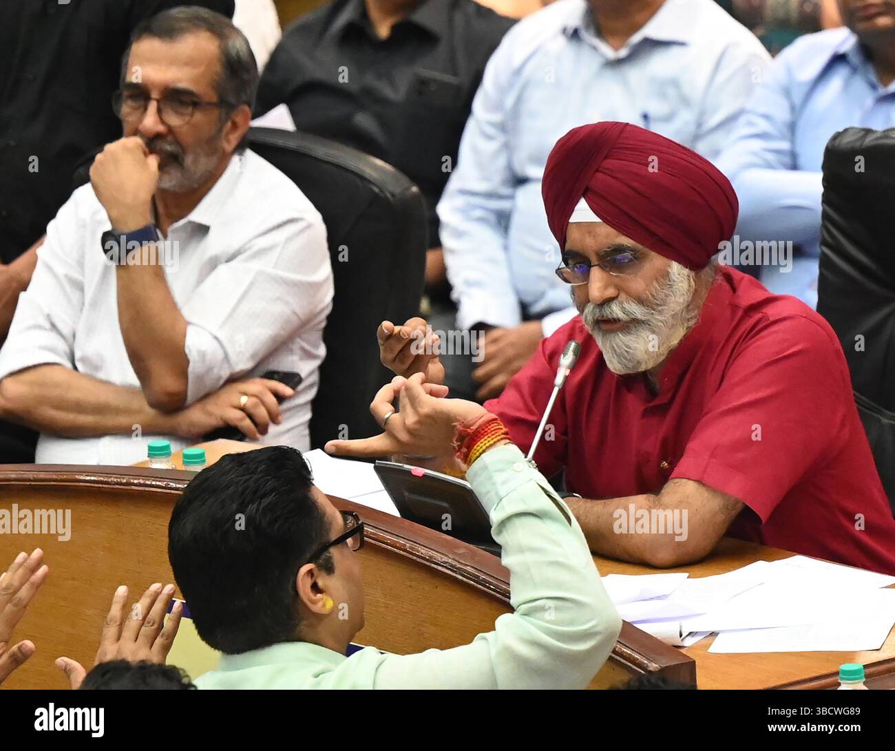 NEW DELHI, INDIA - MAY 21: Delhi mayor Raja Iqbal Singh address sadan ...