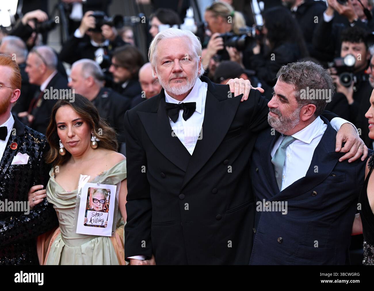 Cannes, France. May 21st, 2025. Stella Assange, Julian Assange and ...