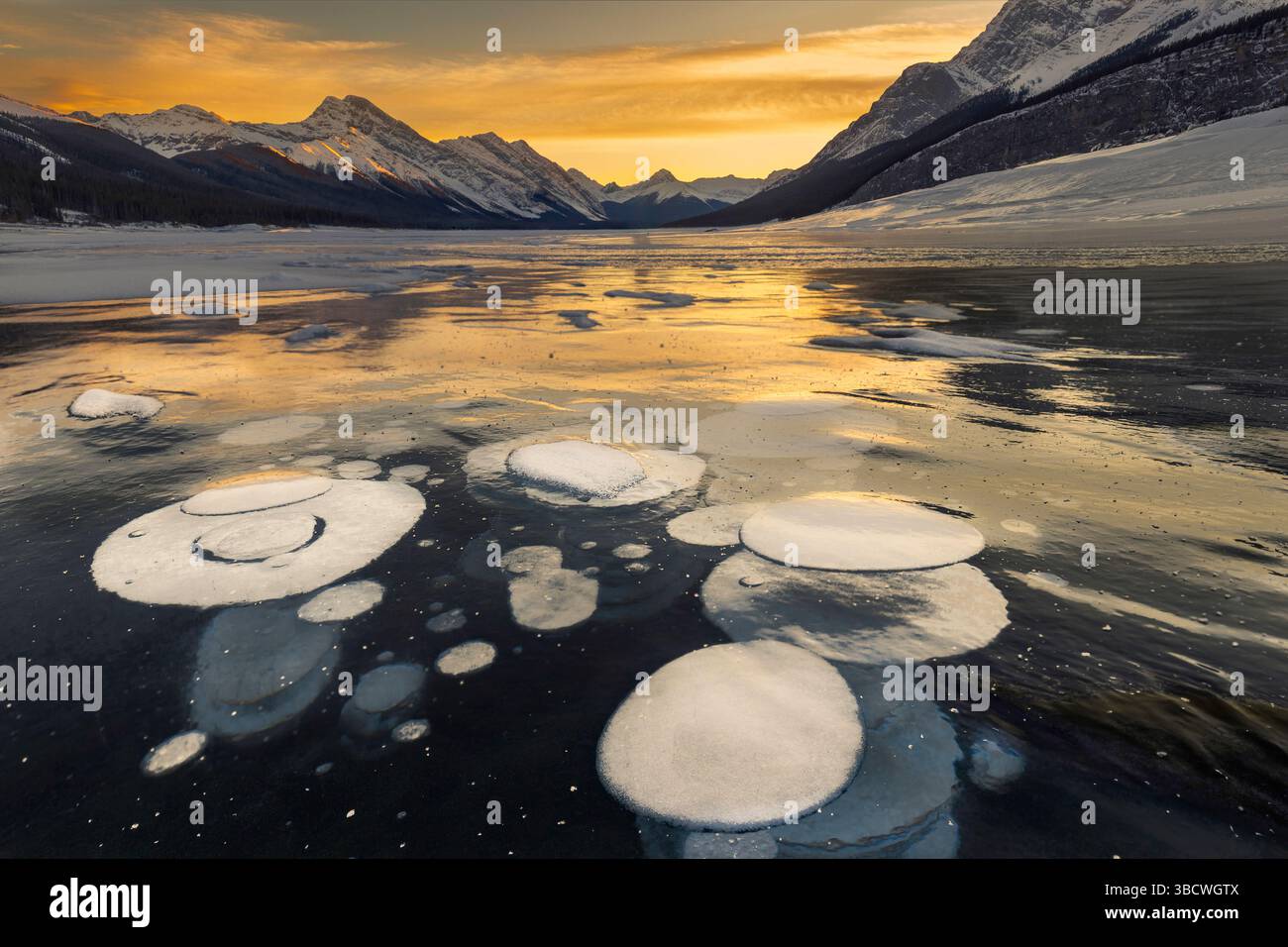 Bubbles, Spray Lake, Canadian Rockies Stock Photo - Alamy