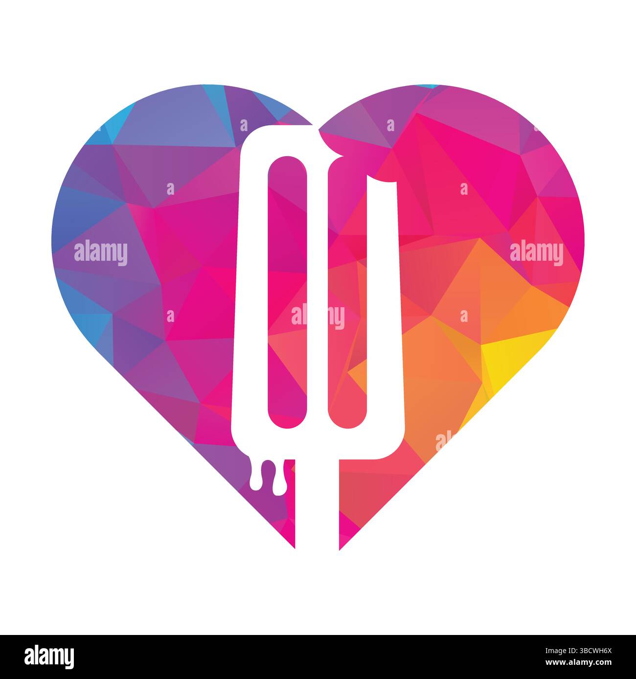 Ice cream stick logo template. Ice Cream Stick Vector Icon Illustration ...