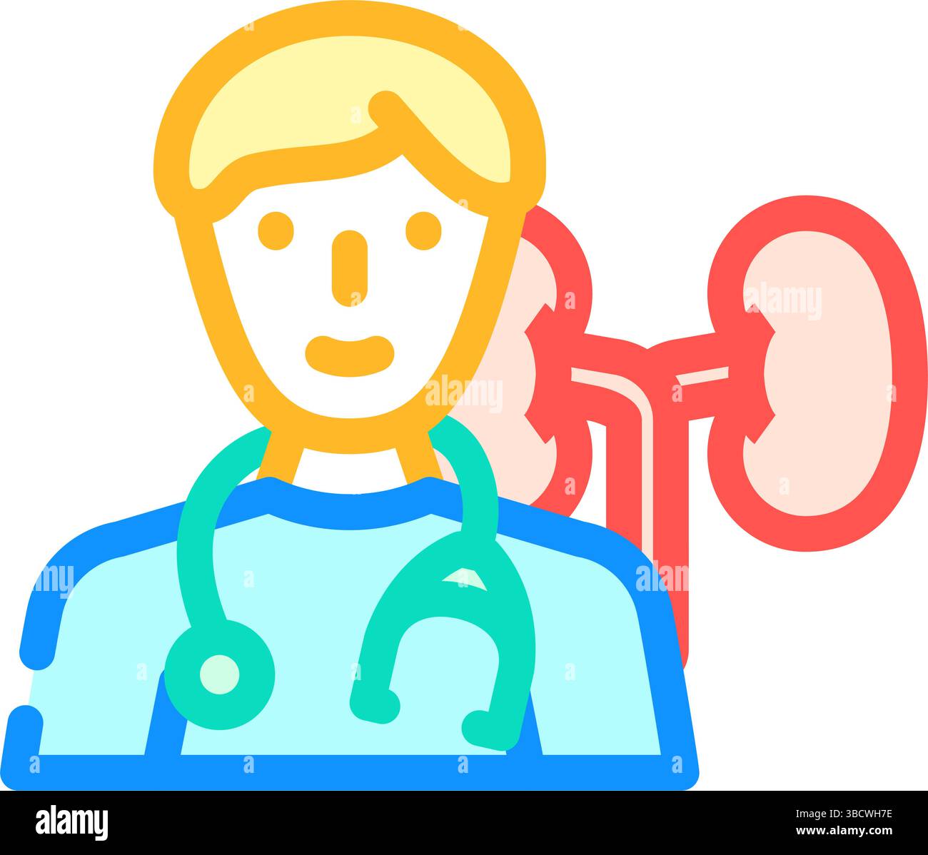 nephrologist urology color icon vector illustration Stock Vector Image ...