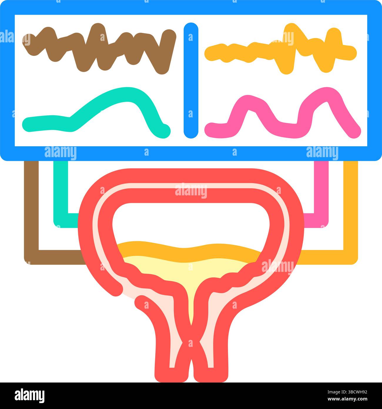 urodynamic testing urology color icon vector illustration Stock Vector ...