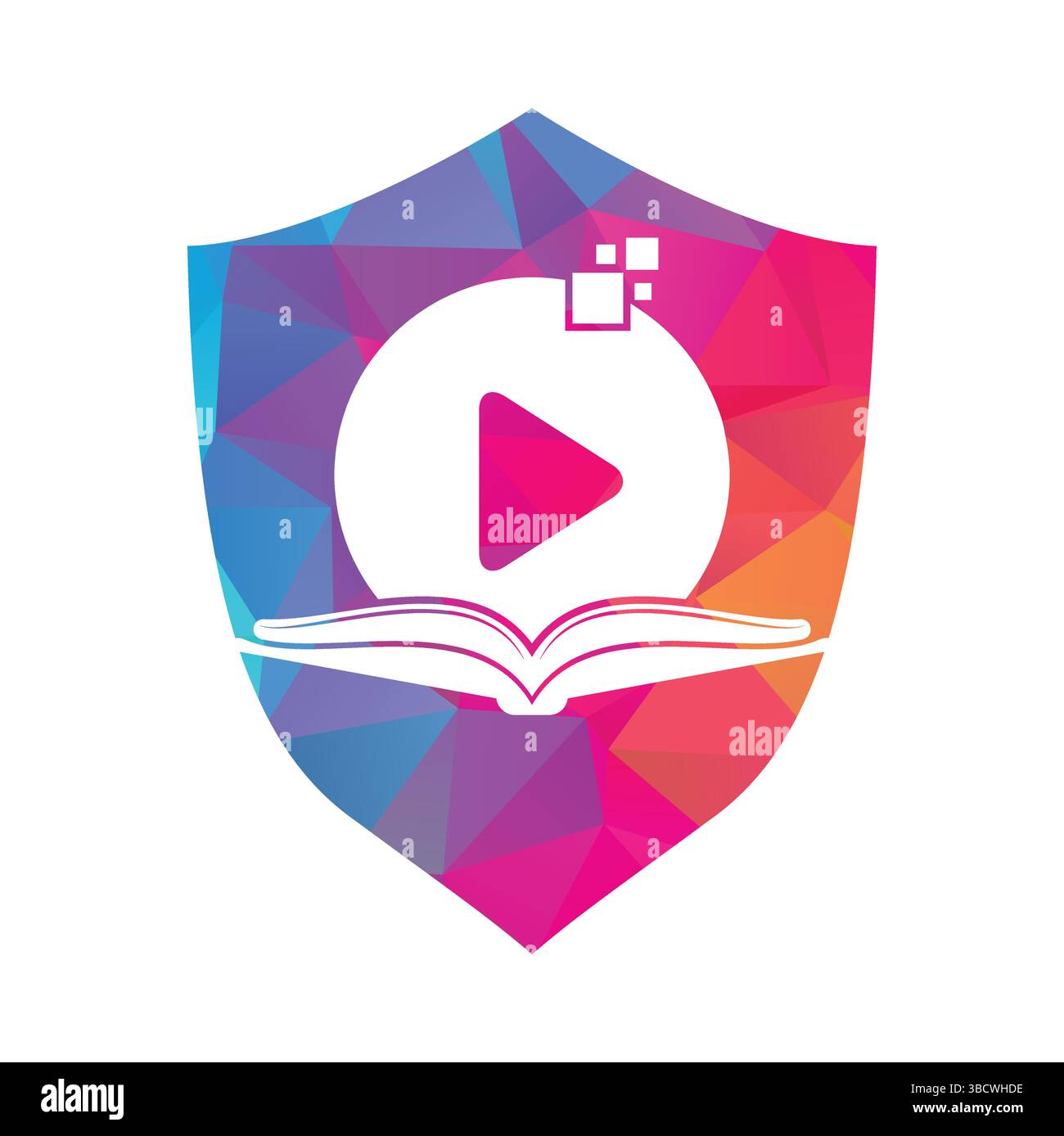 Book media logo design icon template. Book play logo symbol design ...