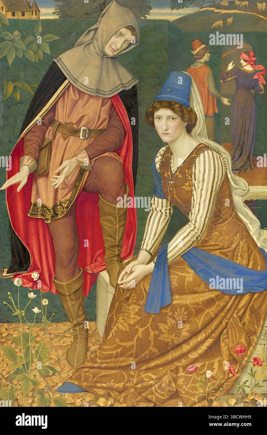 Joseph Edward Southall - The Nut Brown Maid Stock Photo - Alamy