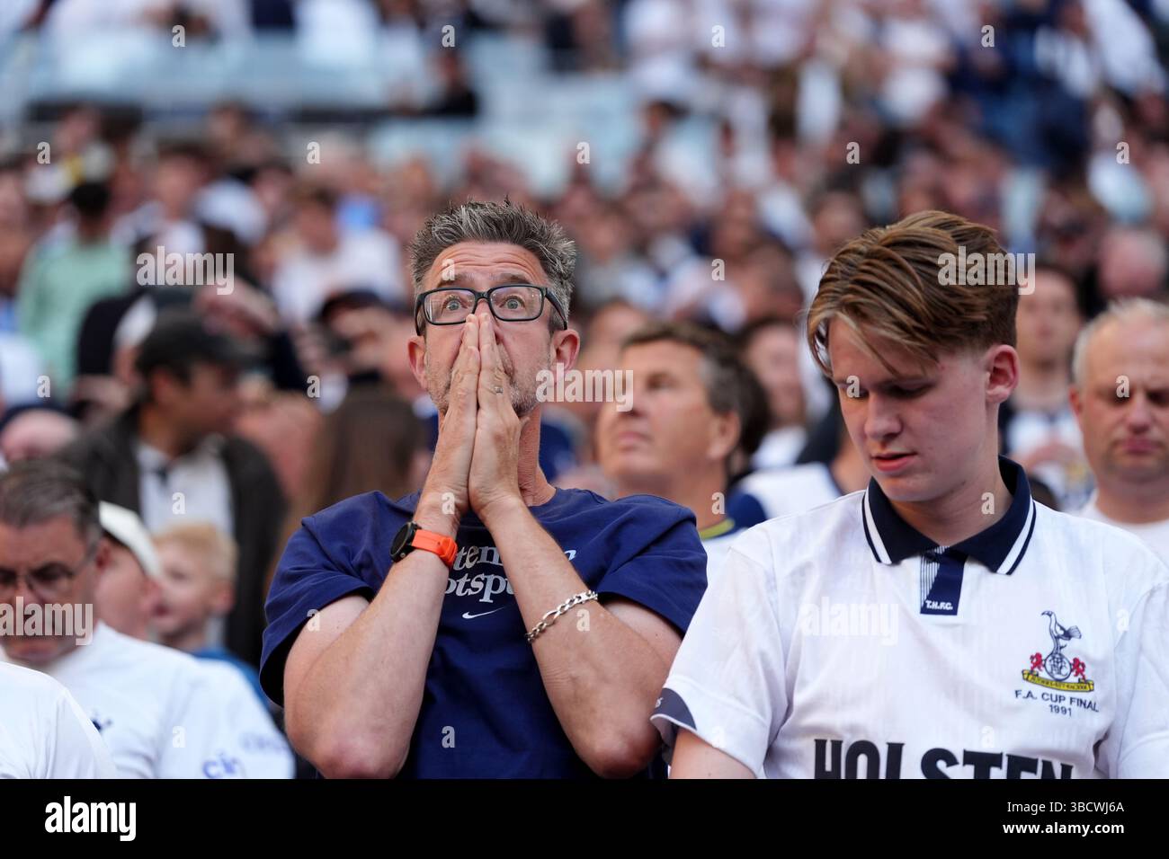 Tottenham Hotspur fans ahead of a screening of the UEFA Europa League ...