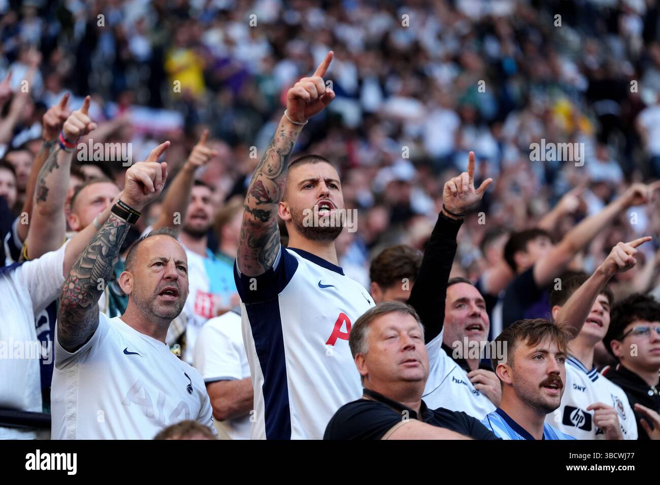 Tottenham Hotspur fans ahead of a screening of the UEFA Europa League ...