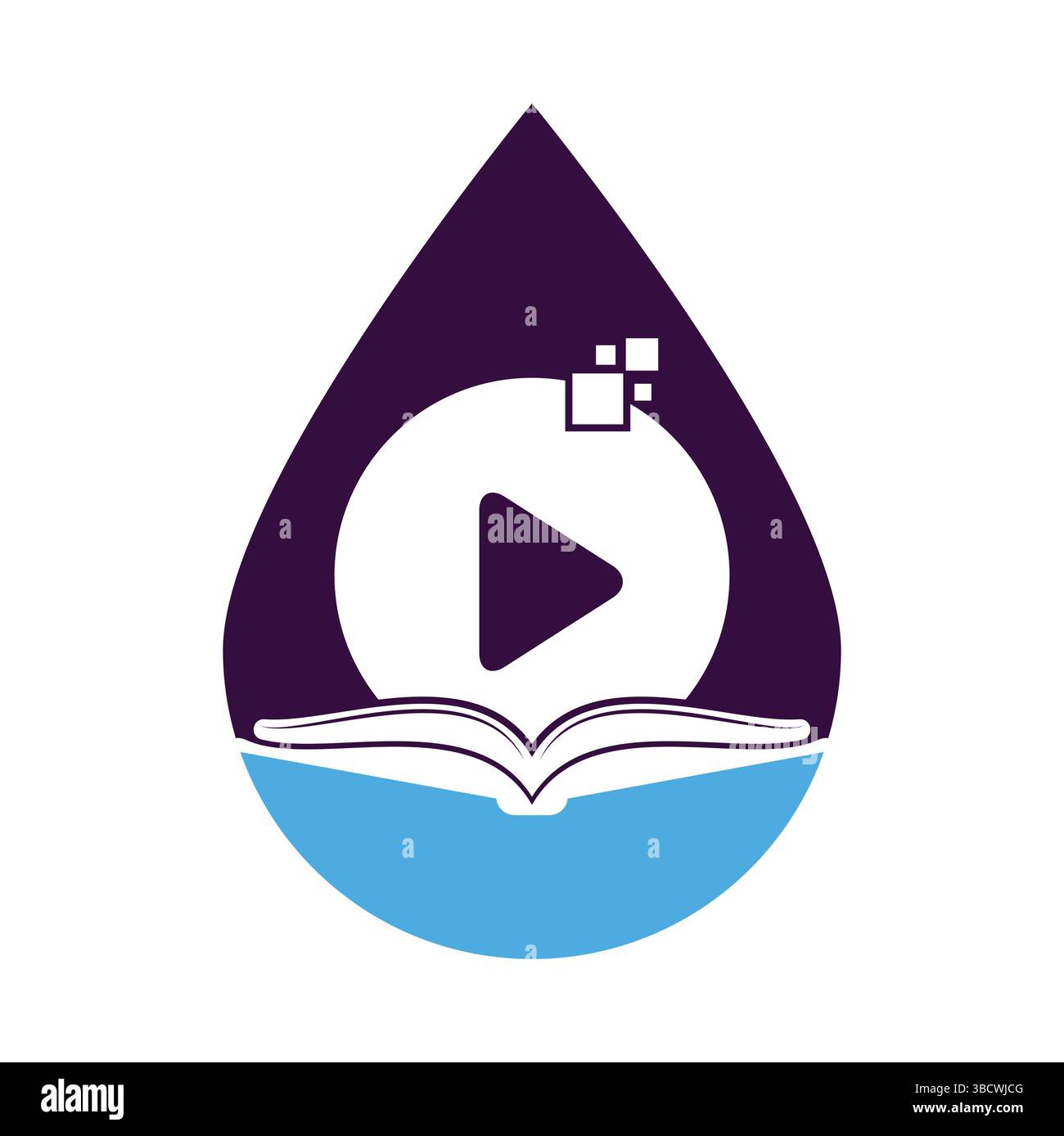 Book media logo design icon template. Book play logo symbol design ...