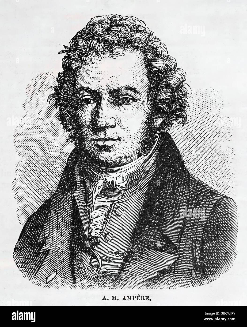 Portrait of André-Marie Ampère, French physicist and mathematician ...