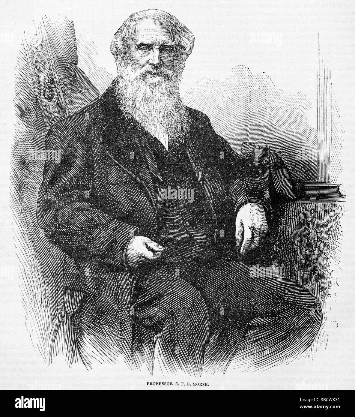 Portrait of Professor Samuel Finley Breese Morse, inventor of the ...