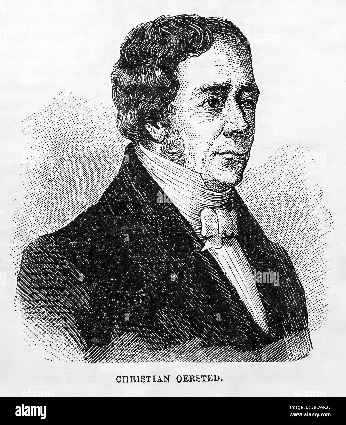 Portrait of Hans Christian Oersted a.k.a. Ørsted, Danish chemist and ...