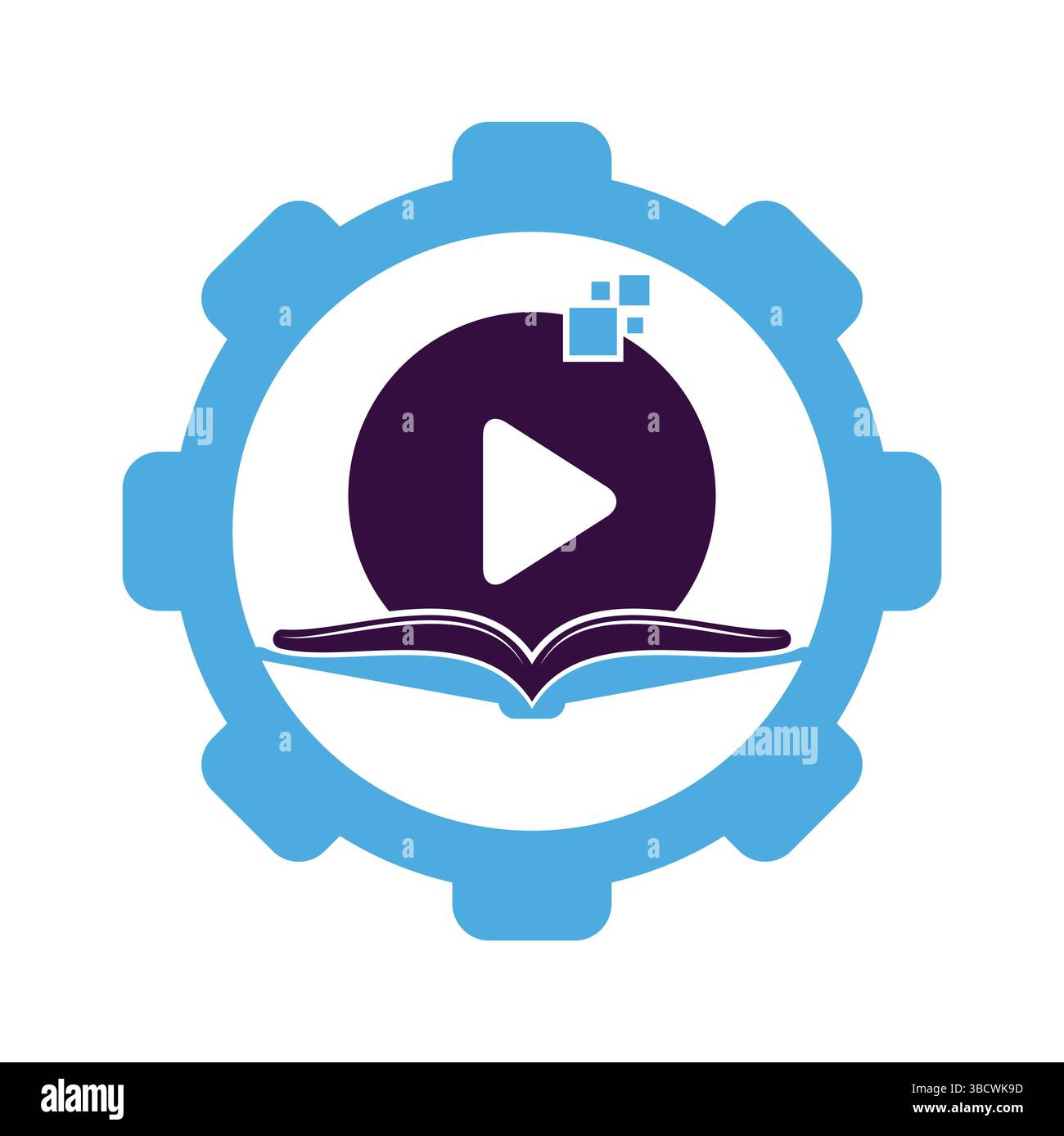 Book media logo design icon template. Book play logo symbol design ...